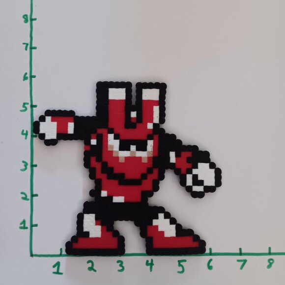 Perler, Megaman | Wall Decor | Perler Bead Art Of Magnet Man From ...